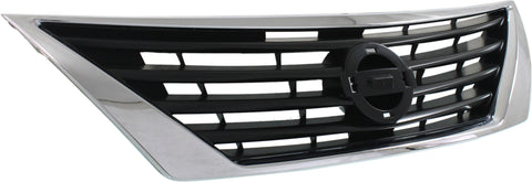 2012-2014 Nissan Versa Grille, Chrome Shell/ Dark Gray Insert | Classic ...