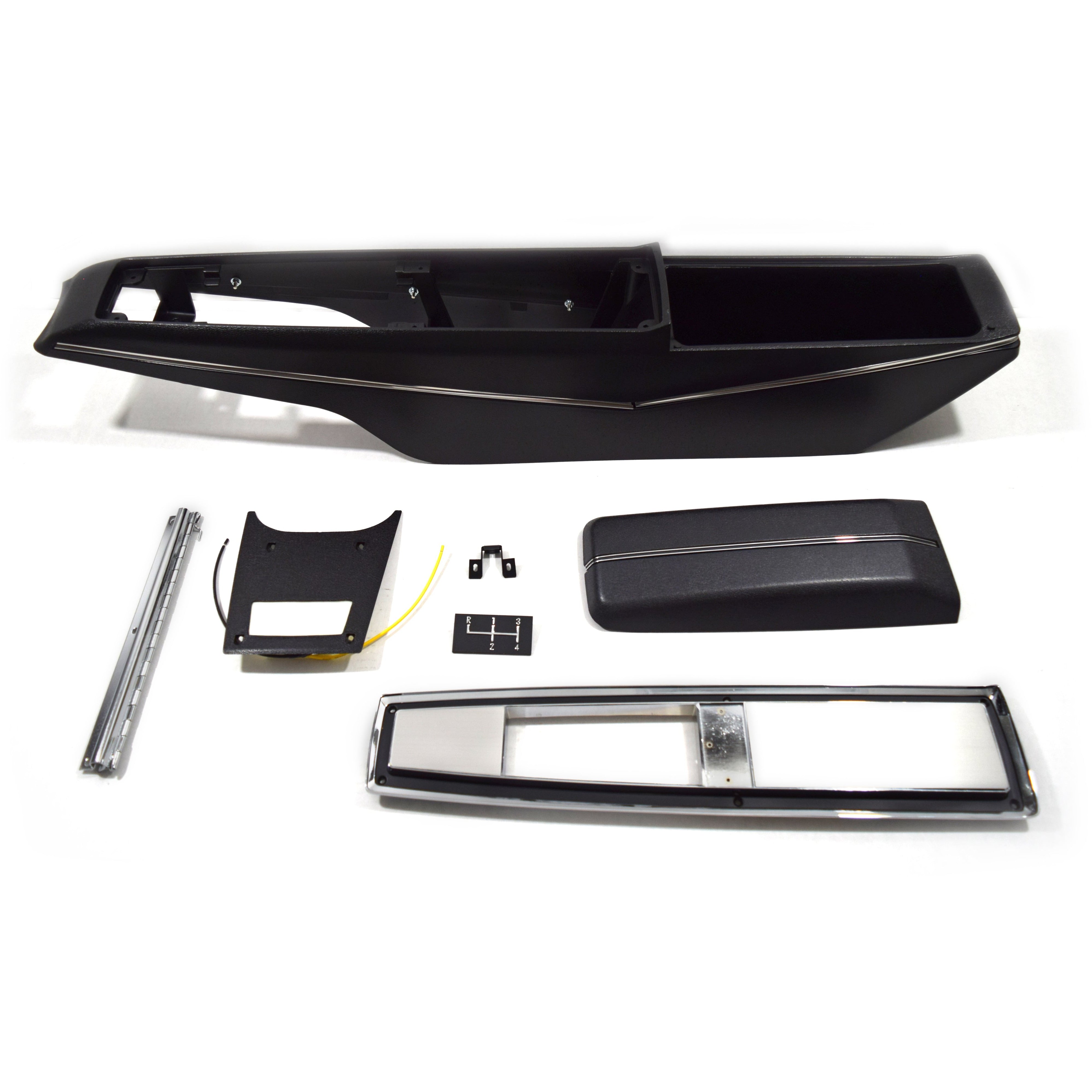 1970-1972 CHEVY CHEVELLE CENTER CONSOLE KIT -INCL. CONSOLE BASE, RR. L ...