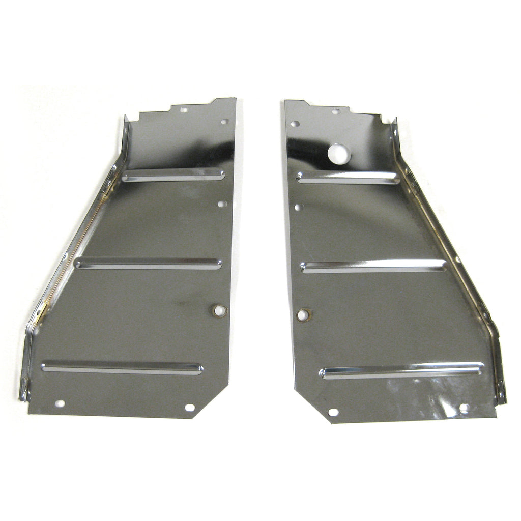 1957 Chevy Bel Air Radiator Support Side Filler Panel Chrome Pair ...