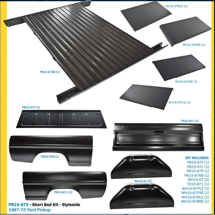 1967-1972 Ford Pickup Short Bed Kit Styleside | Classic 2 Current ...