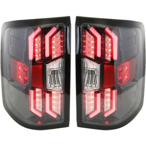 2014-2016 Chevy Silverado Pickup Tail Lamp RH & LH, Led, Clear Lens ...